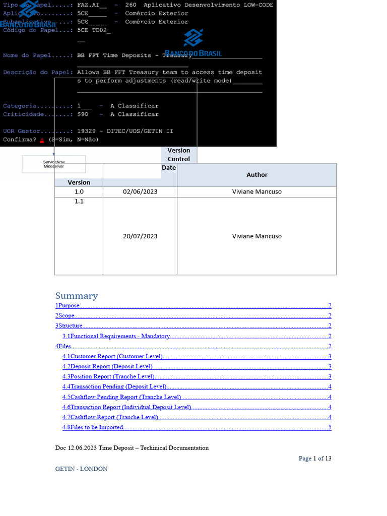 Process - Technical Documentation - Docx - 0 | PDF | Deposit Account | Banks