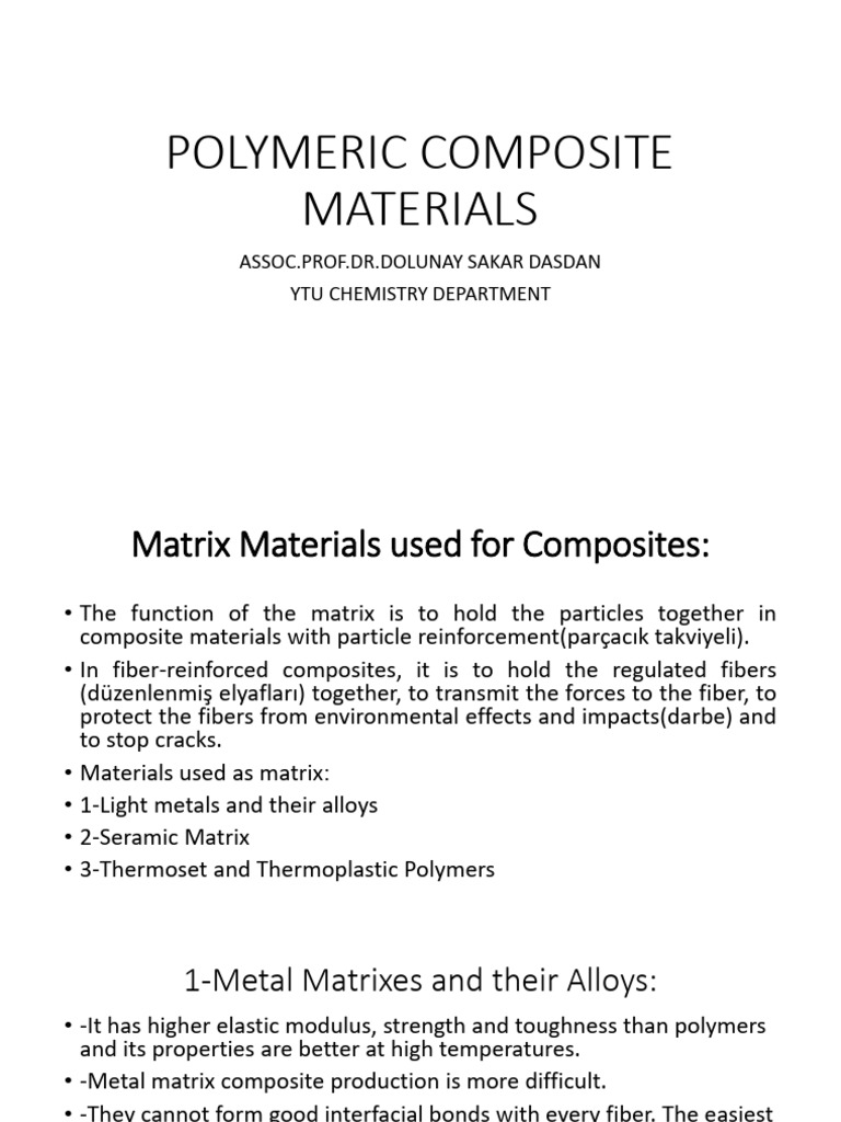 Overview of Polymeric Composite Materials | PDF | Composite Material ...