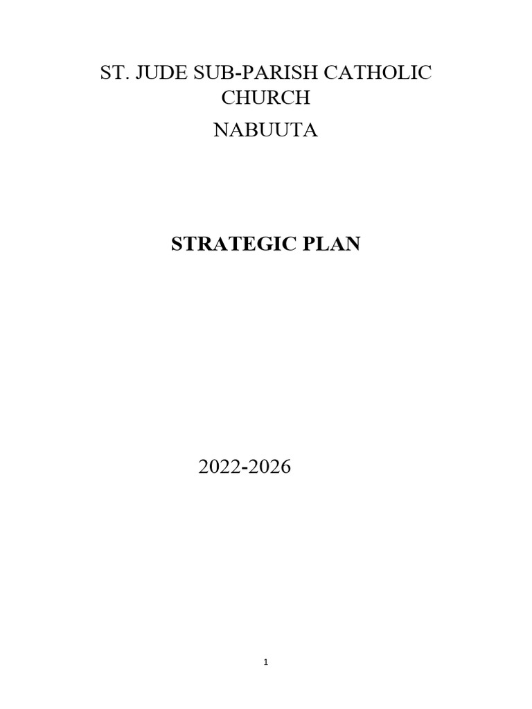 St. Jude Sub-Parish Strategic Plan 2022-2026 | PDF | Catholic Church ...