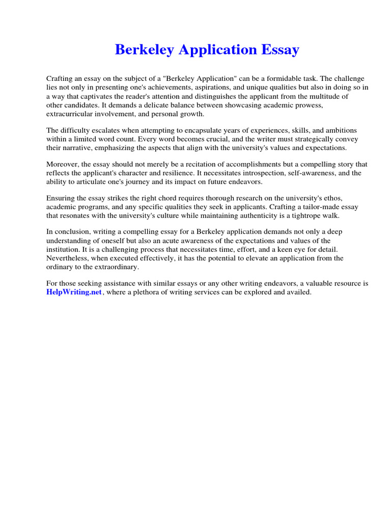 Berkeley Application Essay | PDF | Thought | Sigmund Freud