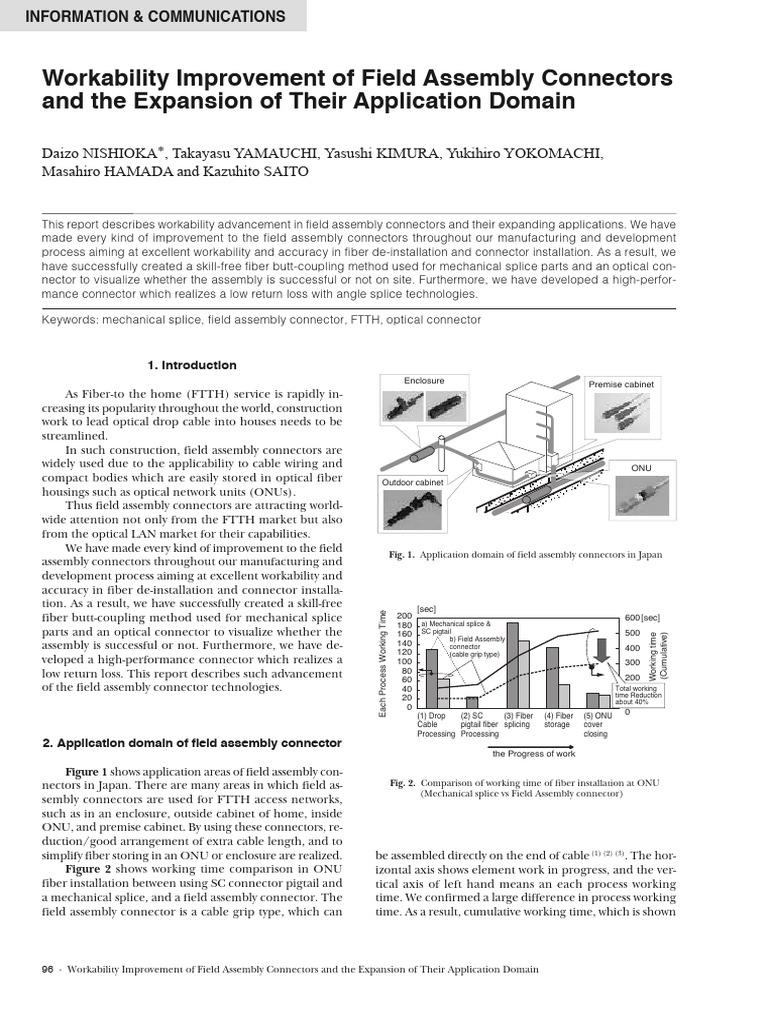 Field Assembly Connectors - Workability & Application - SEI-2009 | PDF ...