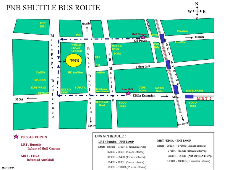 PNB Shuttle Bus Schedule and Route | PDF | Business