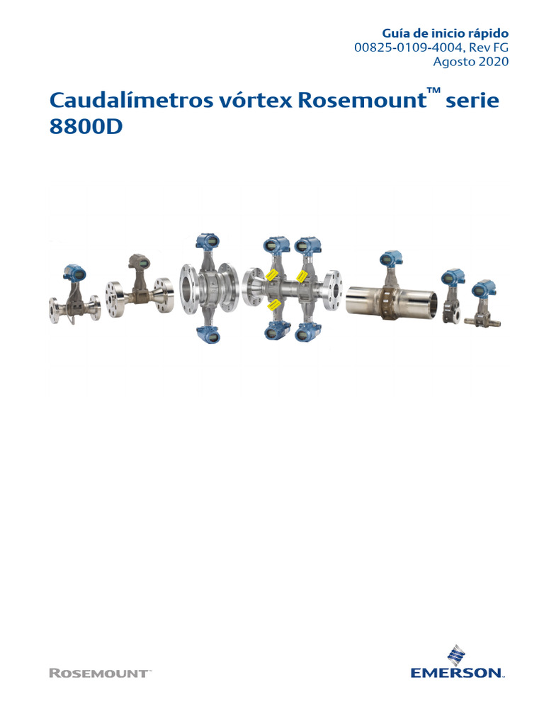 Caudalímetro Vortex Rosemount Serie 8800d Es Es 5350034 | PDF | Medición de flujo | Resistencia ...