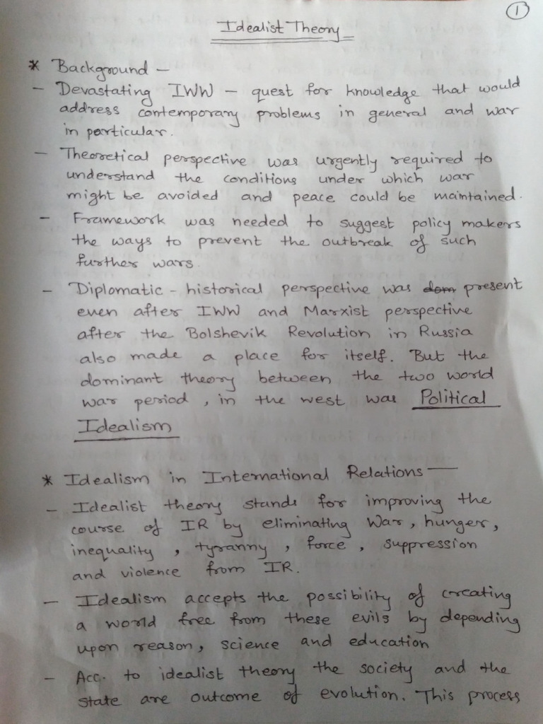 Idealist Theory | PDF