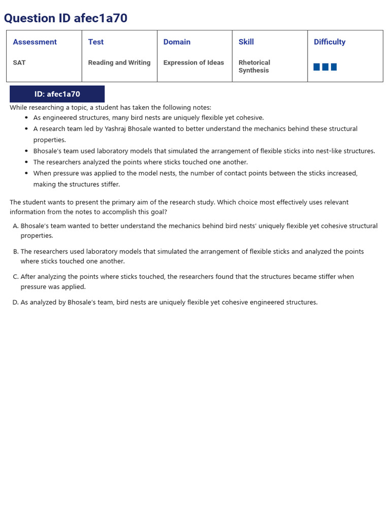 Expression of Ideas SAT | PDF