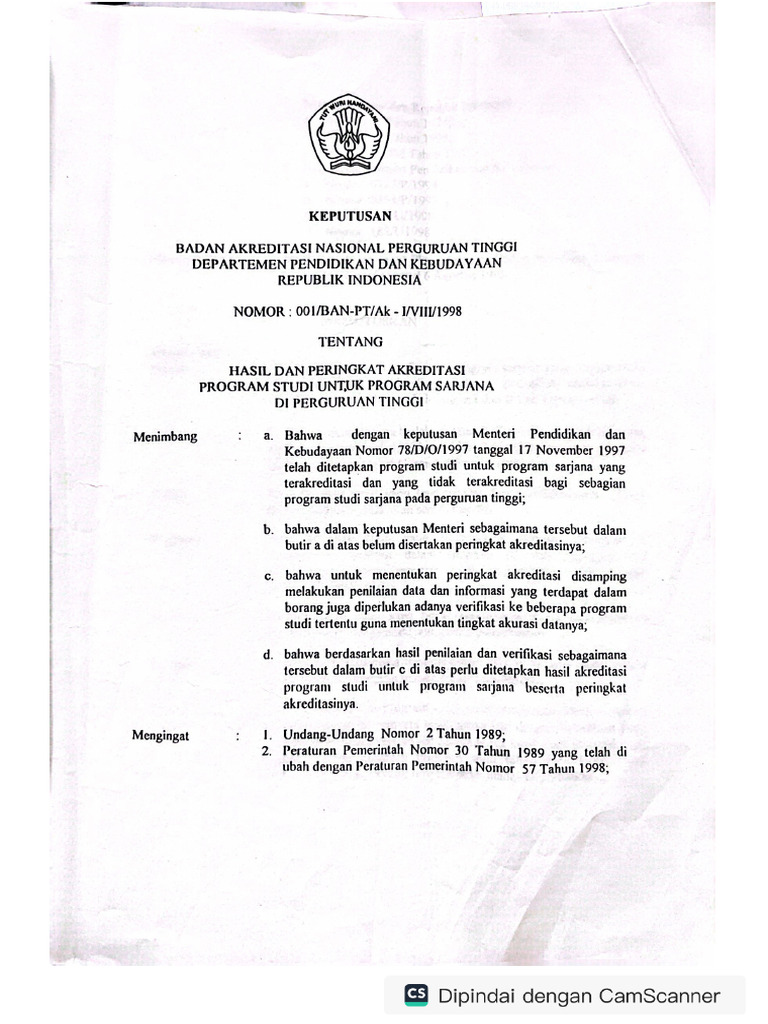 001:BAN PT:Ak I:VIII:1998 | PDF