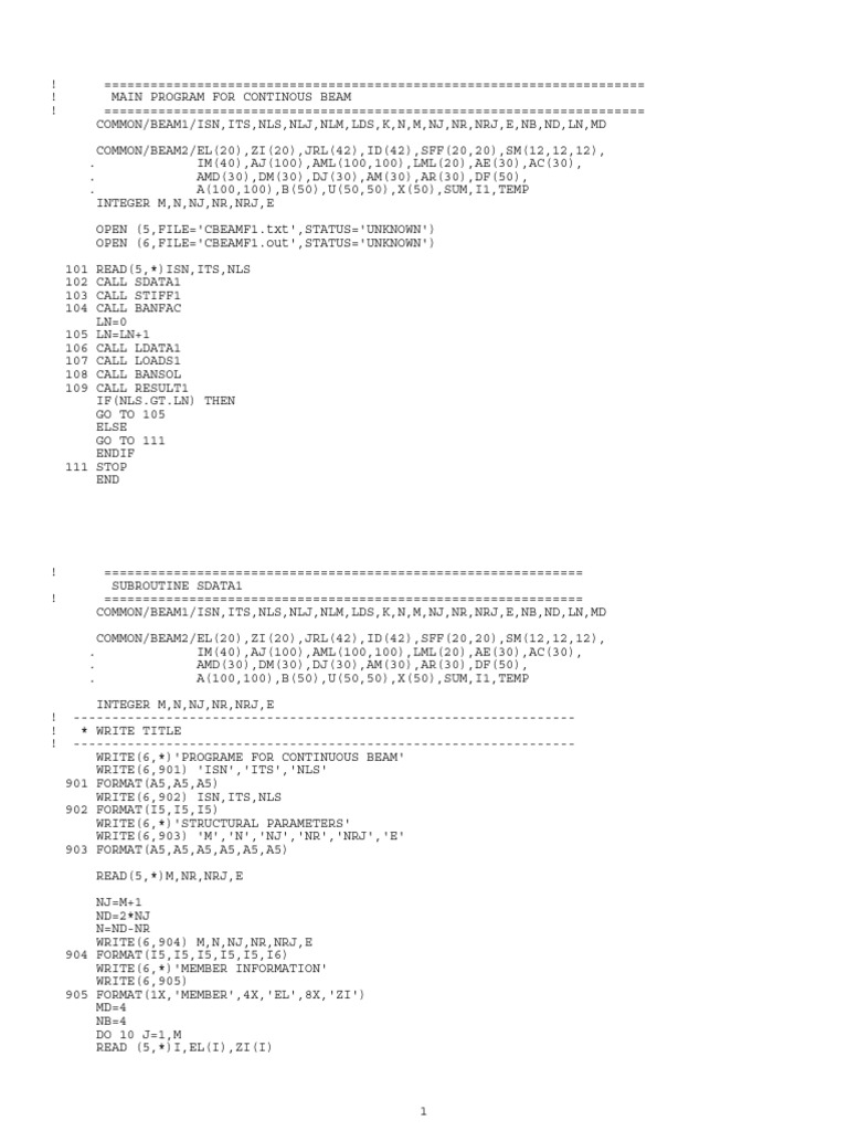 Beam Software | PDF | Mathematical Relations | Linear Algebra
