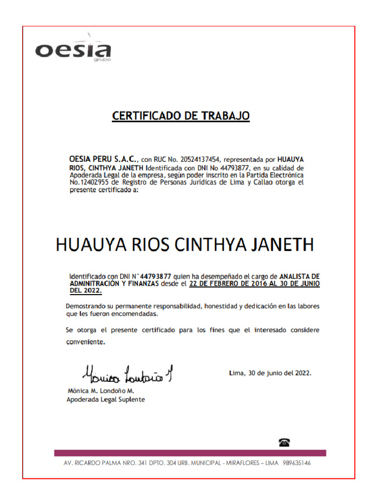 2022 Documentado CV Cinthia | PDF
