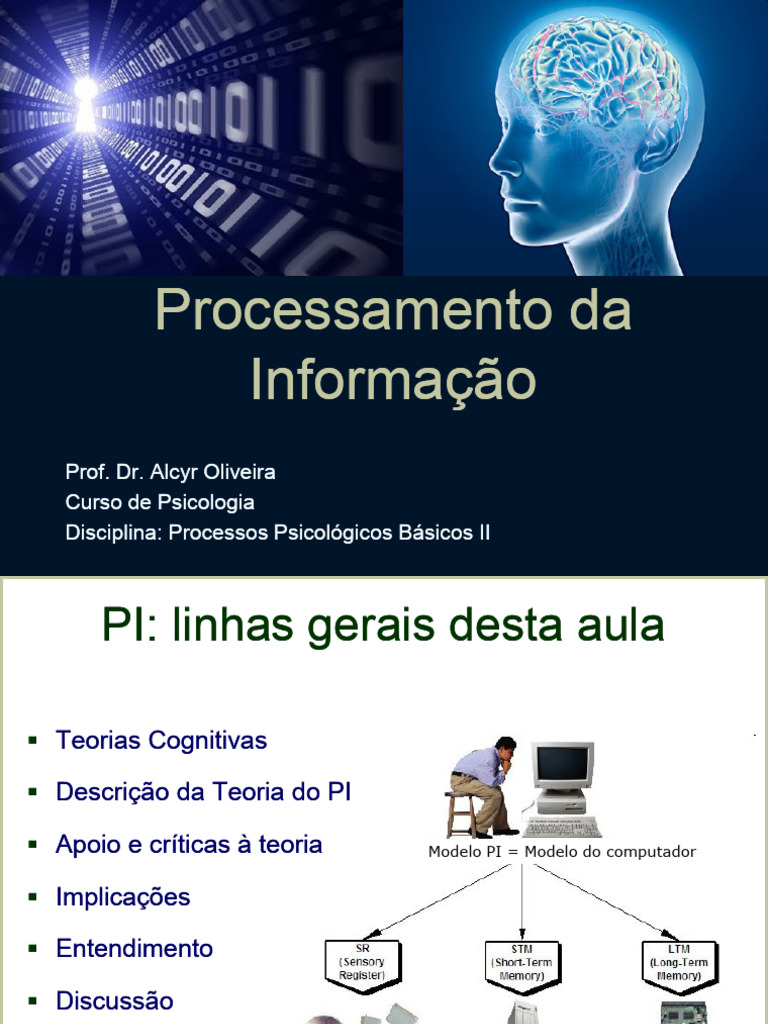 Aula Processamento Da Informação 2021 | PDF | Cognição | Informação