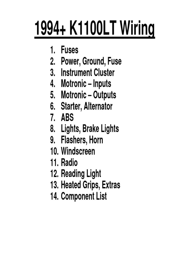 EN - 1994.K1100LT - Wiring.SLP - Final | Download Free PDF | Ignition ...