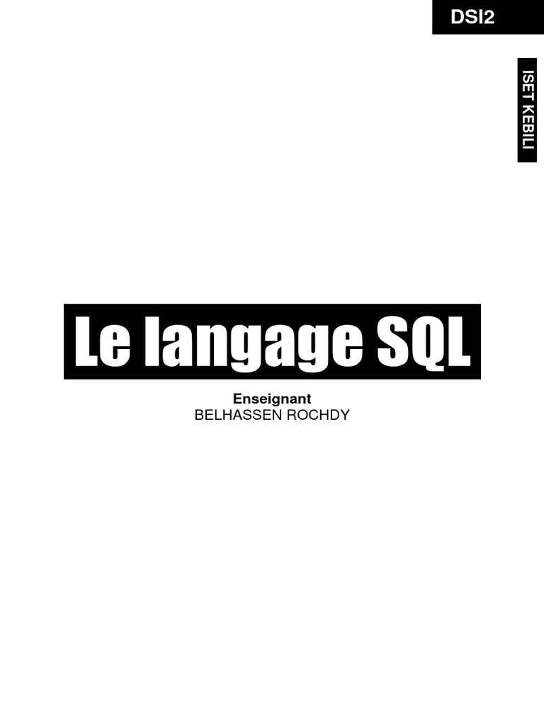 Le Langage SQL | PDF