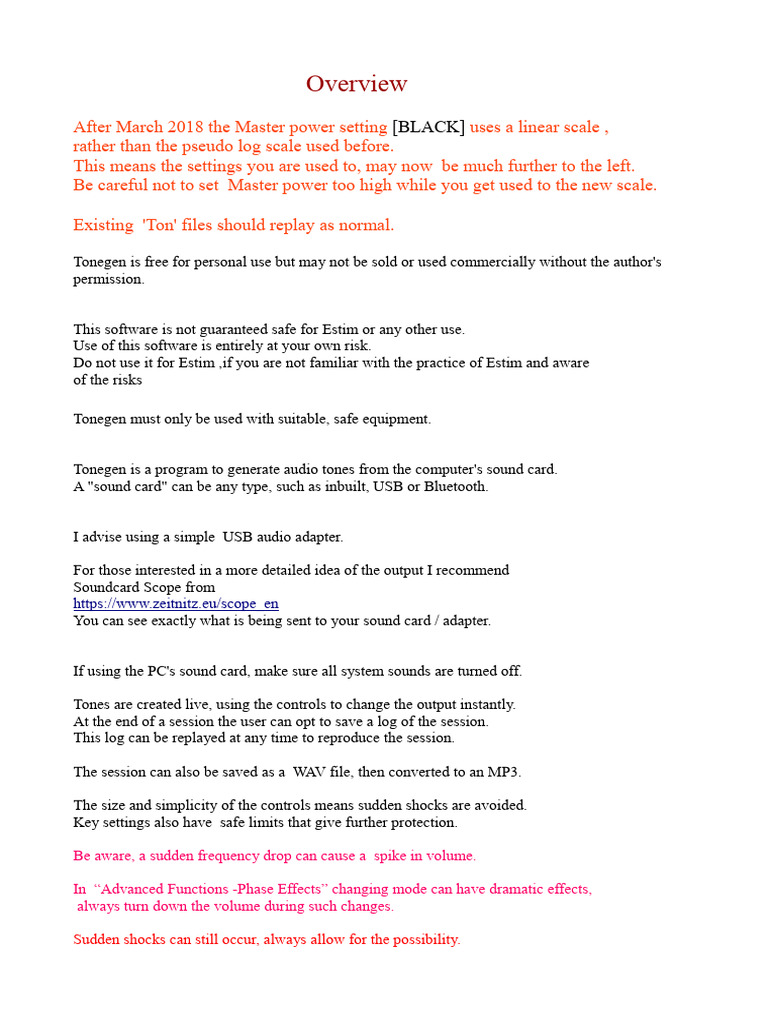 Tonegen Manual 20 | PDF | Frequency | Computer File