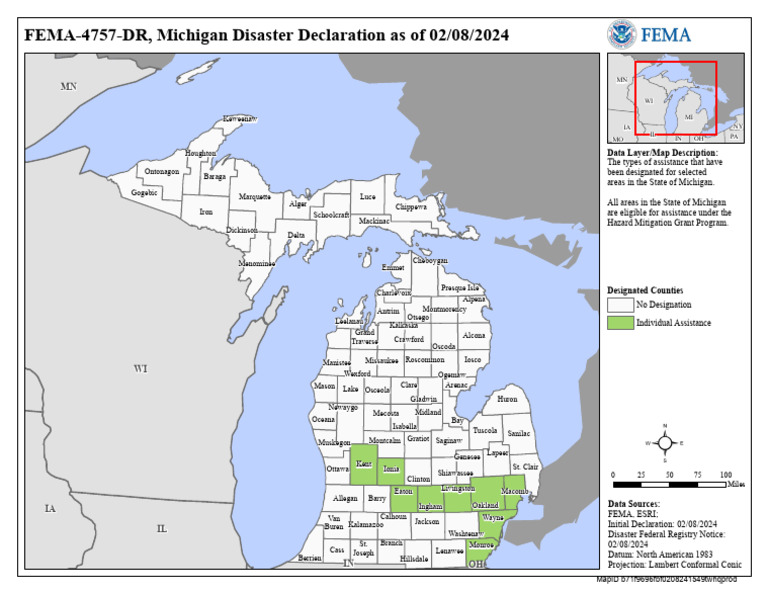 FEMA Disaster Declaration | PDF | Michigan