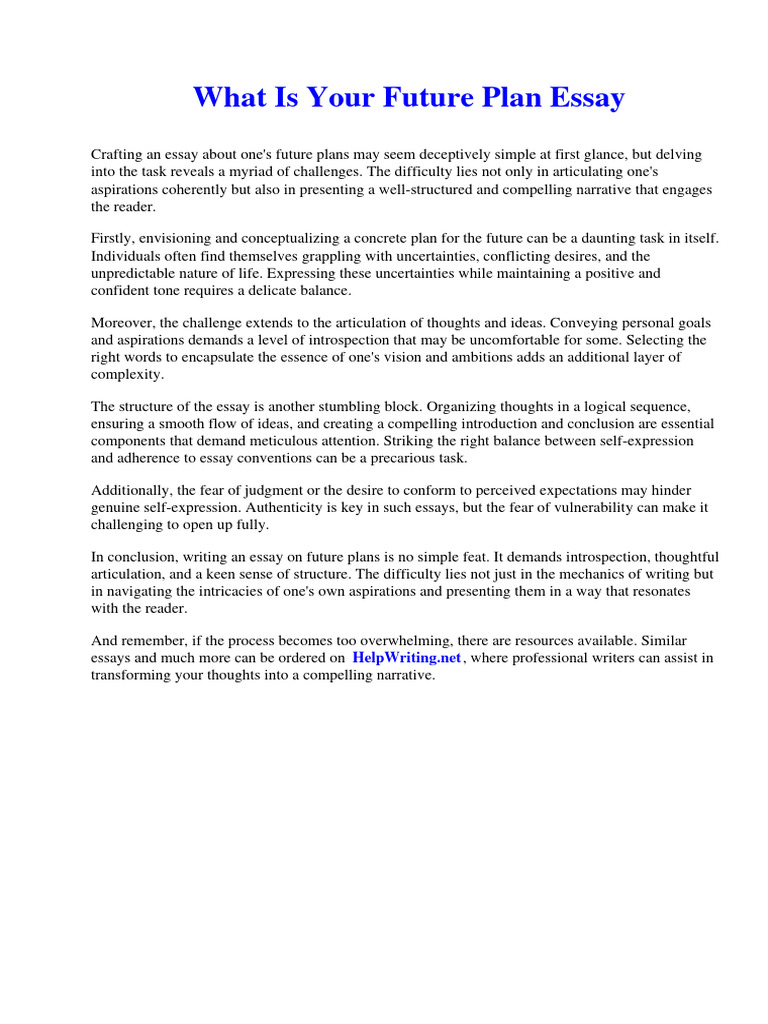 What Is Your Future Plan Essay | PDF | Solar Energy | Photovoltaics