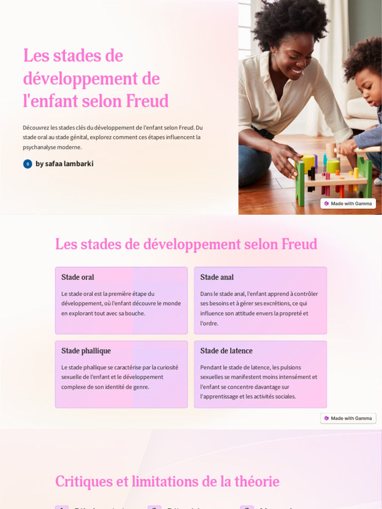Les Stades de Developpement de Lenfant Selon Freud | PDF | Sigmund ...