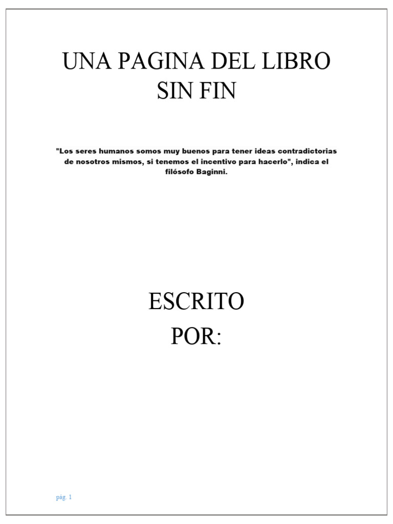 Una Pagina Del Libro Sin Fin | PDF | Pensamiento | Antropología