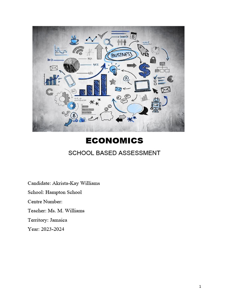 Economics SBA | PDF | Demand | Elasticity (Economics)