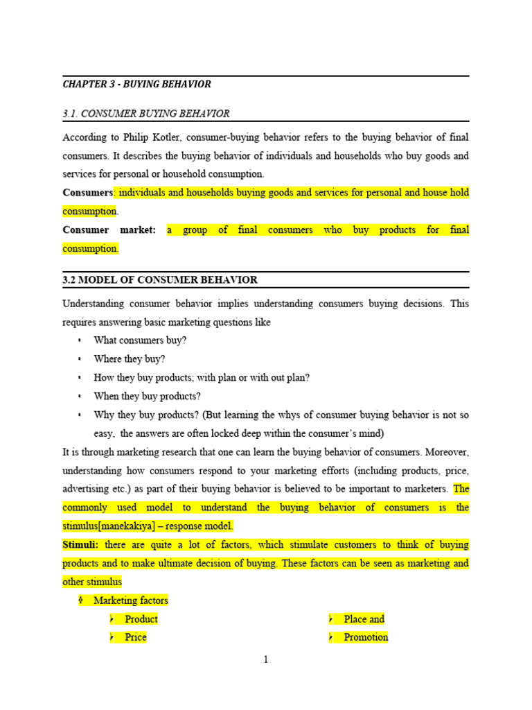 Marketing Notes Edited | PDF | Demand | Sales