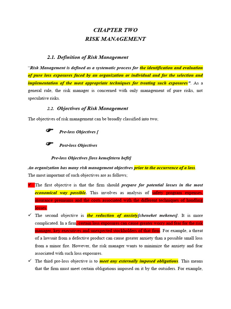 Risk Management Unit 2 MMMM | PDF | Insurance | Risk Management