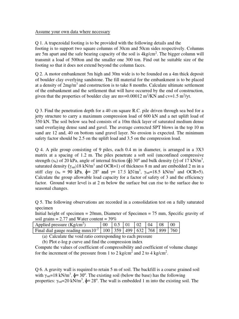 Assignment | Download Free PDF | Deep Foundation | Materials Assignment | Download Free PDF | Deep Foundation | Materials