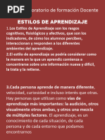 Ritmos y Estilos de Aprendizaje | PDF | Aprendizaje | Evaluación