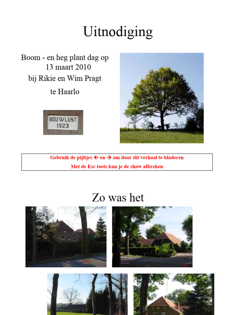 Uitnodiging Boomplantdag | PDF