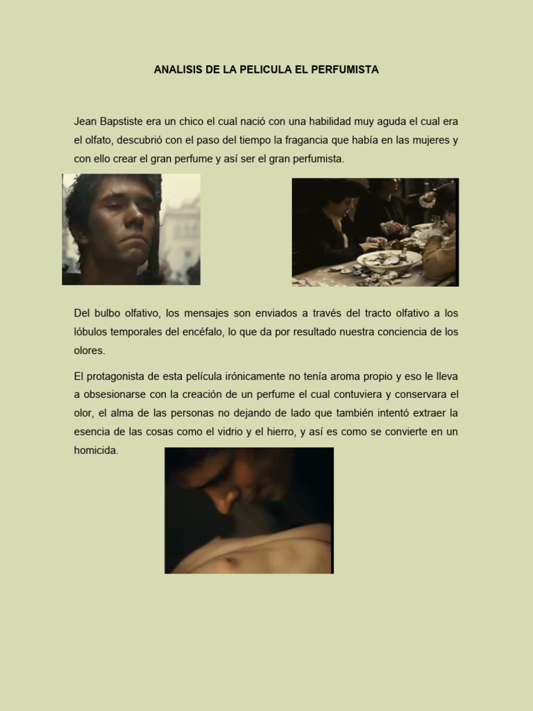 Analisis de La Pelicula El Perfumista | PDF