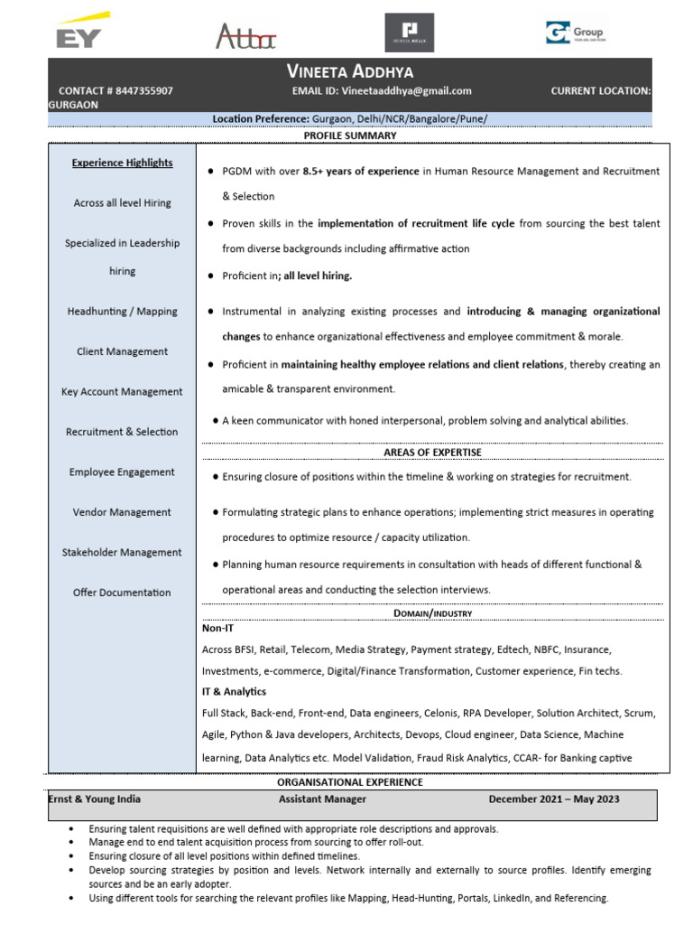 Updated Resume - Vineeta Addhya-1 | PDF