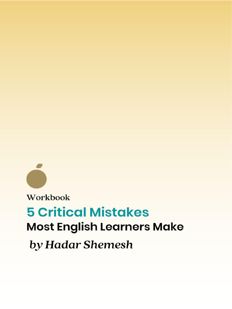 Masterclass With Hadar Shemesh Workbook | PDF | Human Communication