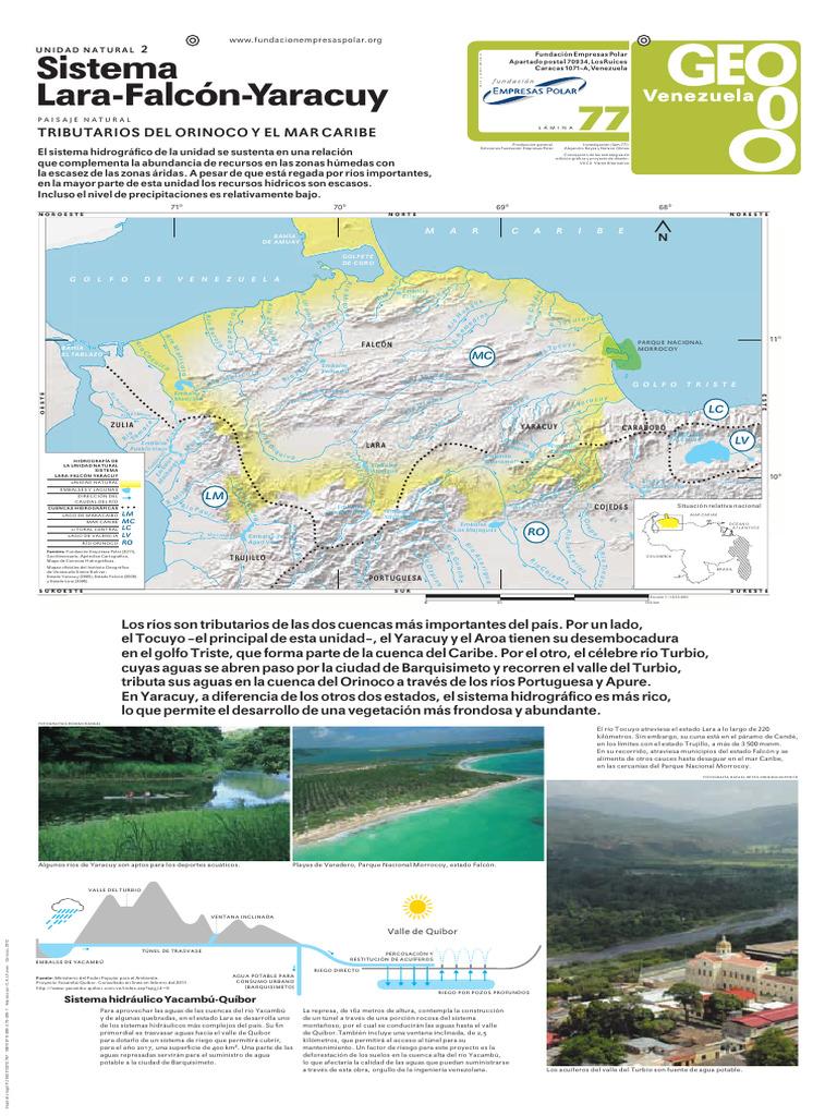 Geo U2 l77 Lara Falcon Yaracuy Hidrografia | PDF | Hidrografía ...
