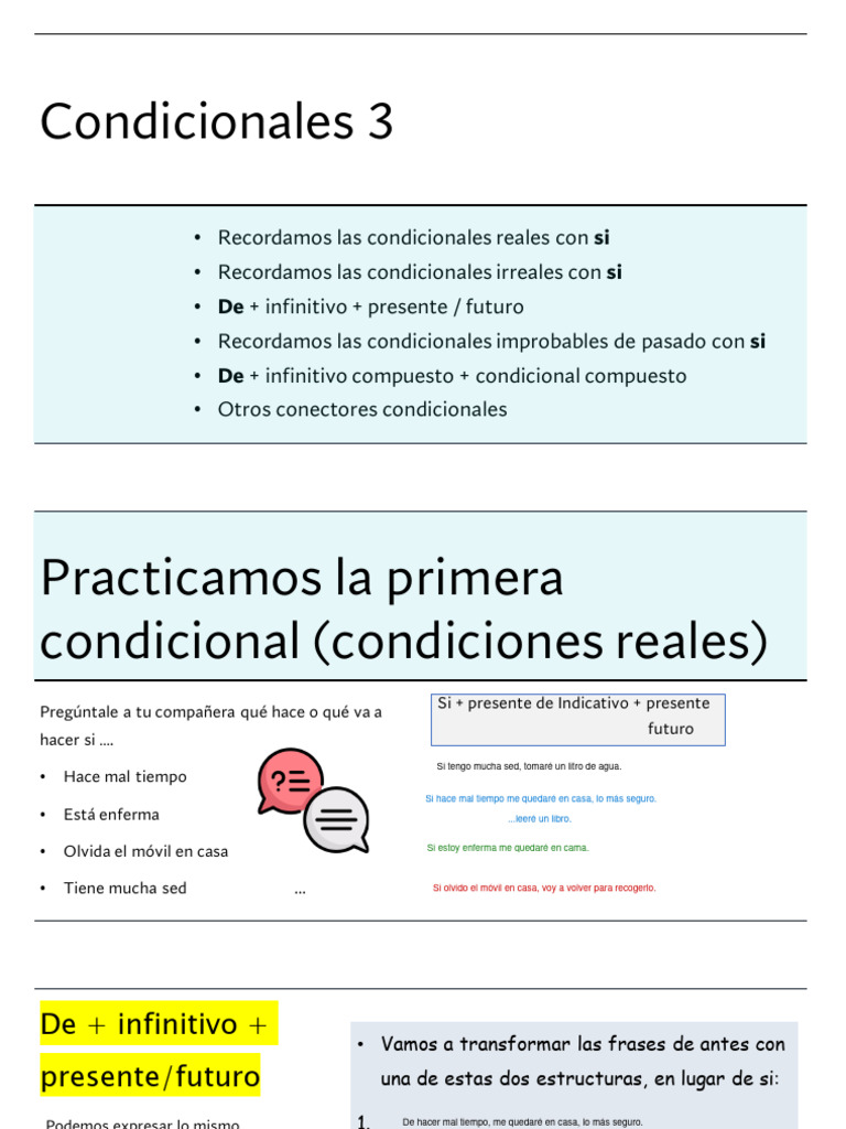 Condicionales 3 | PDF