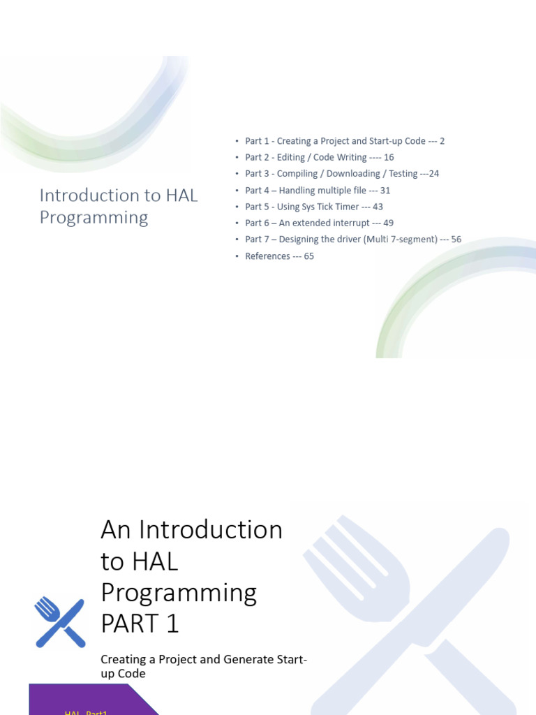 Part 3 Introduction To Hal Programming Pdf Computer Science Information Technology