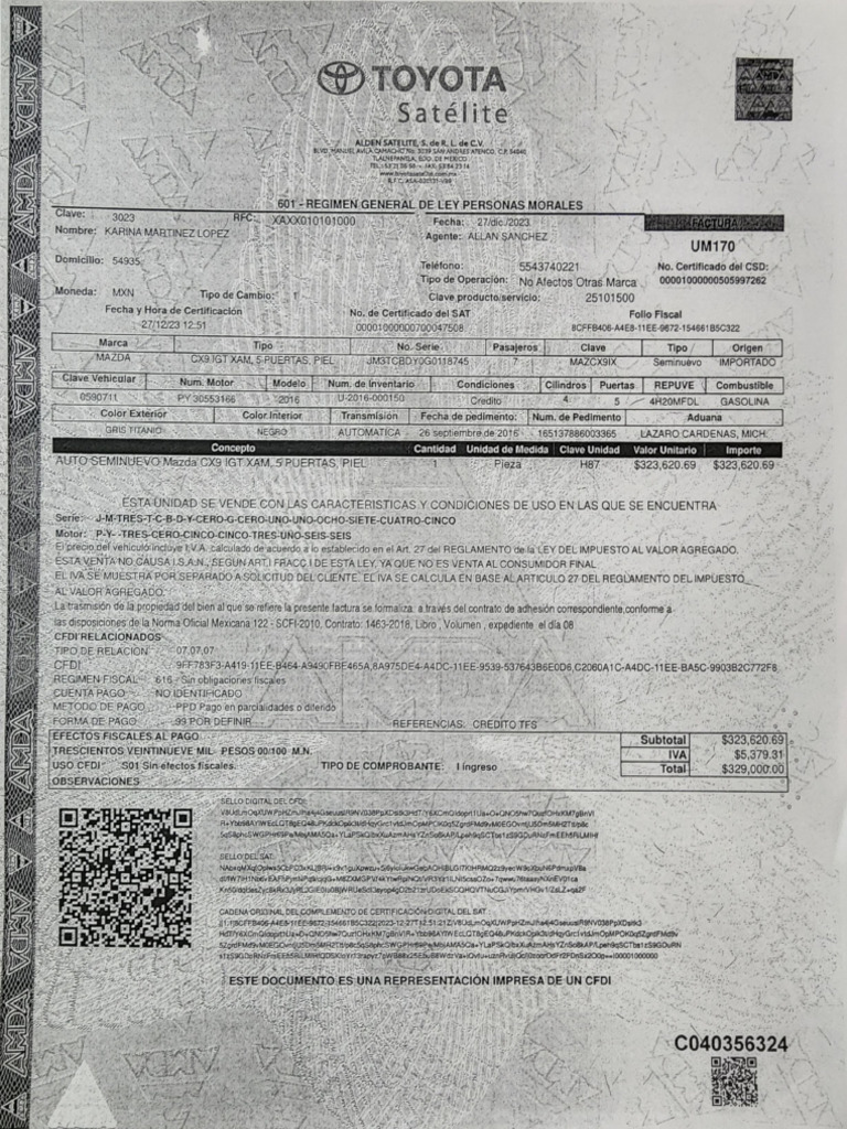 Refactura Mazda | PDF