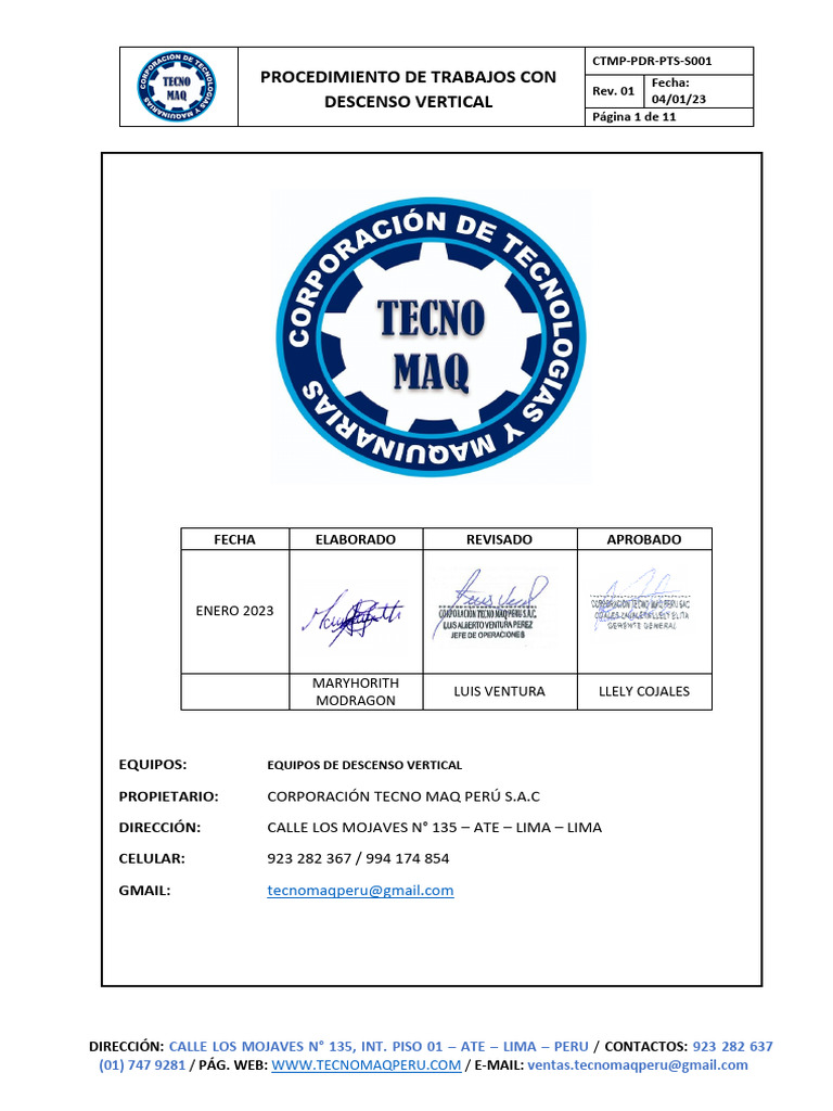 Procedimiento de Descenso Vertical | PDF | Cuerda | Equipo