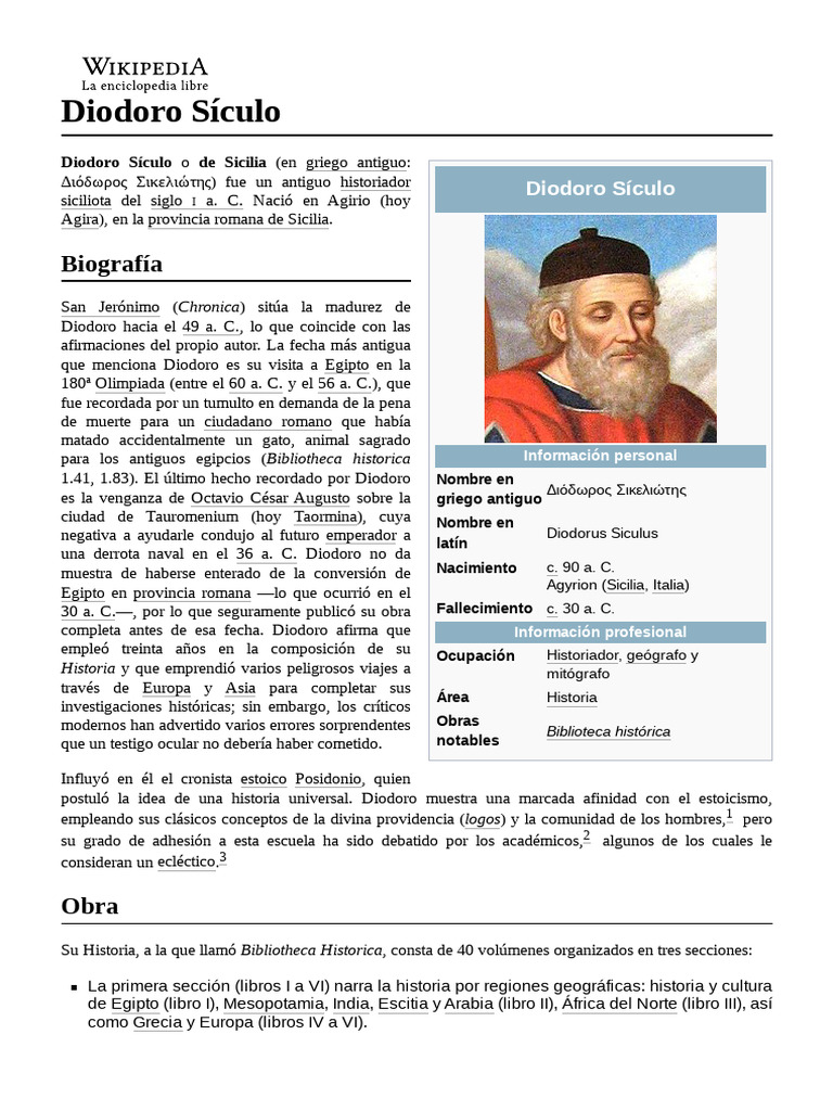 Diodoro Sículo | Descargar gratis PDF | Antiguedad clasica | Antigua Grecia