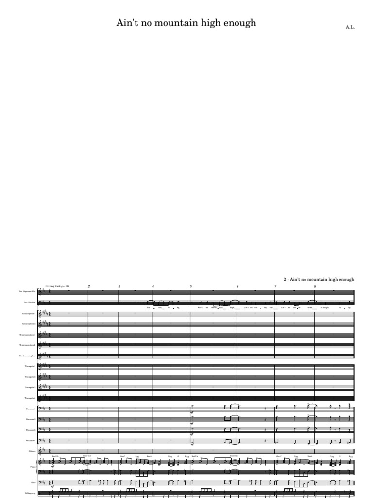 Aint No Mountain High Enough - Big Band Vocal | PDF