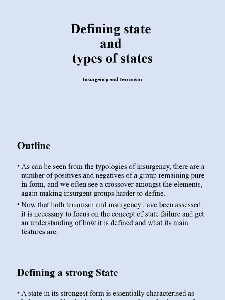 Insurgency and Terrorism - Lecture On State | PDF | State (Polity ...