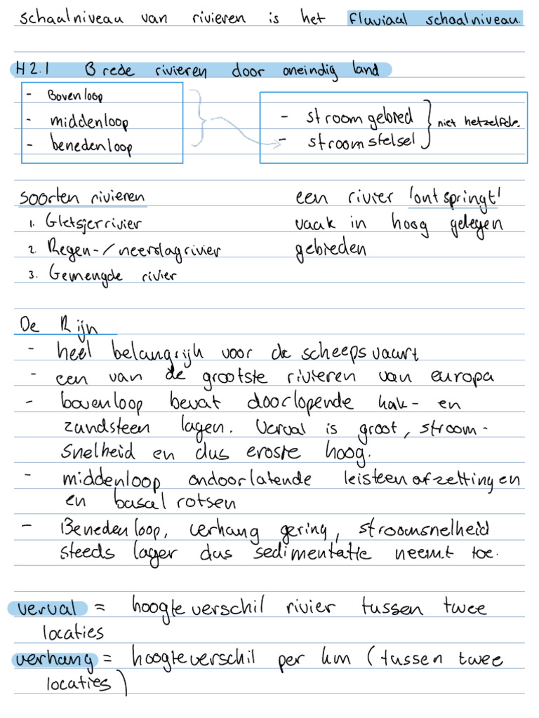 H2 Grote Rivieren in de Lage Landen | PDF
