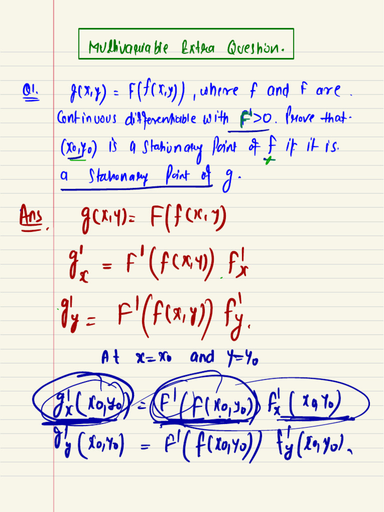 Multivariable Assignment | PDF | Convex Set | Mathematical Optimization