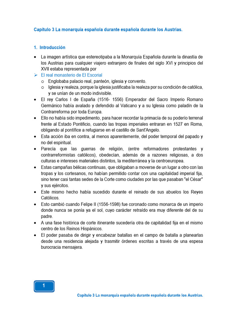 Monarquía Española en los Austrias | PDF | Santo Imperio Romano | España