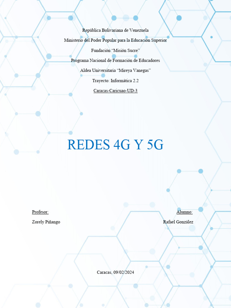 Trabajo de Red 4g y 5g | PDF | 4 G | Telecomunicaciones