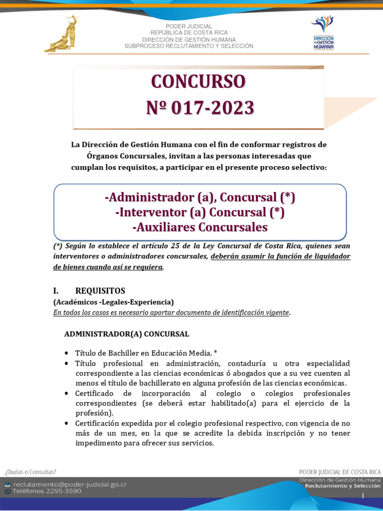 CN-017-2023 Rganos Concursales | PDF | Justicia | Crimen y violencia