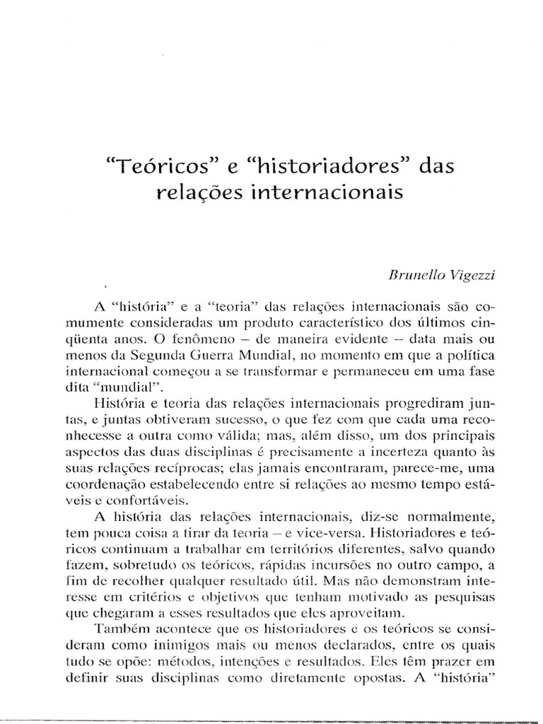 Vigezzi, Teoria e Historia | PDF | Teoria | Science