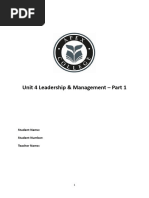Cmi Level 5 Management and Leadership Sample Workbook Unit 501 | PDF ...