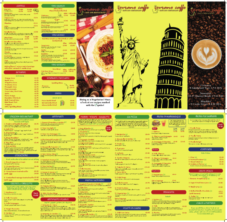 Sovrano Takeaway Menu CMYK | PDF | Hamburgers | Spaghetti Sovrano Takeaway Menu CMYK | PDF | Hamburgers | Spaghetti