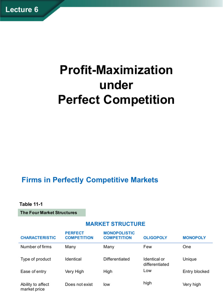Revenue and Profit Maximization | PDF | Perfect Competition | Profit ...