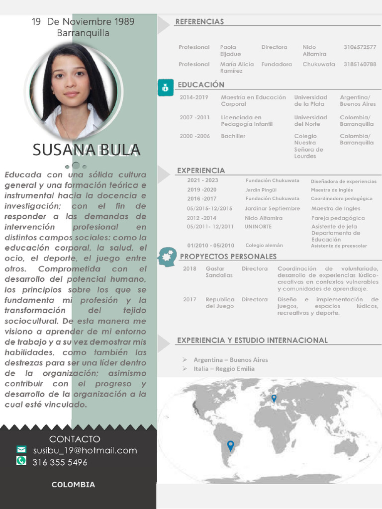 CV Susana Bula | PDF