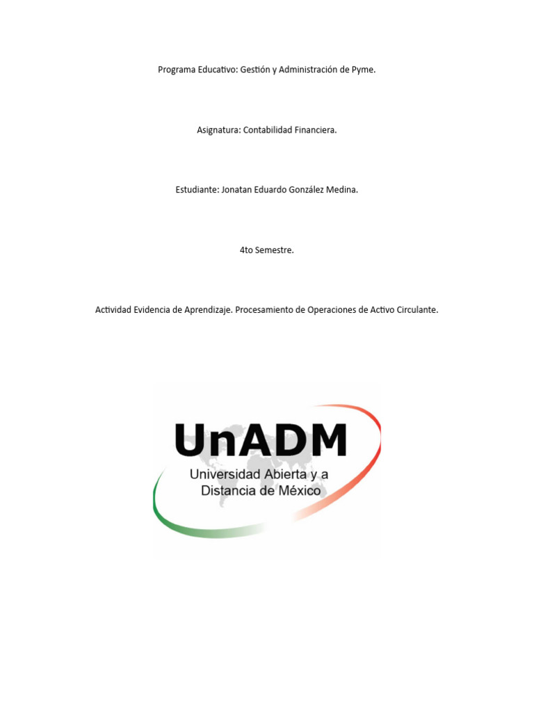 GCNF U1 Ea Jogm | PDF | Bancos | Contabilidad