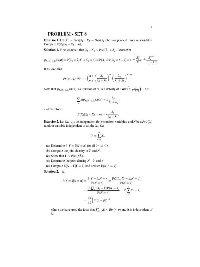 Solutions Set 8 | PDF | Applied Mathematics | Mathematical Analysis