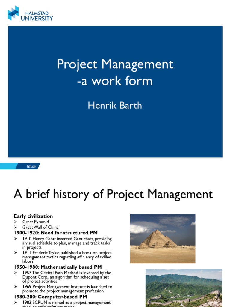 History and Evolution of Project Management | PDF | Scrum (Software ...